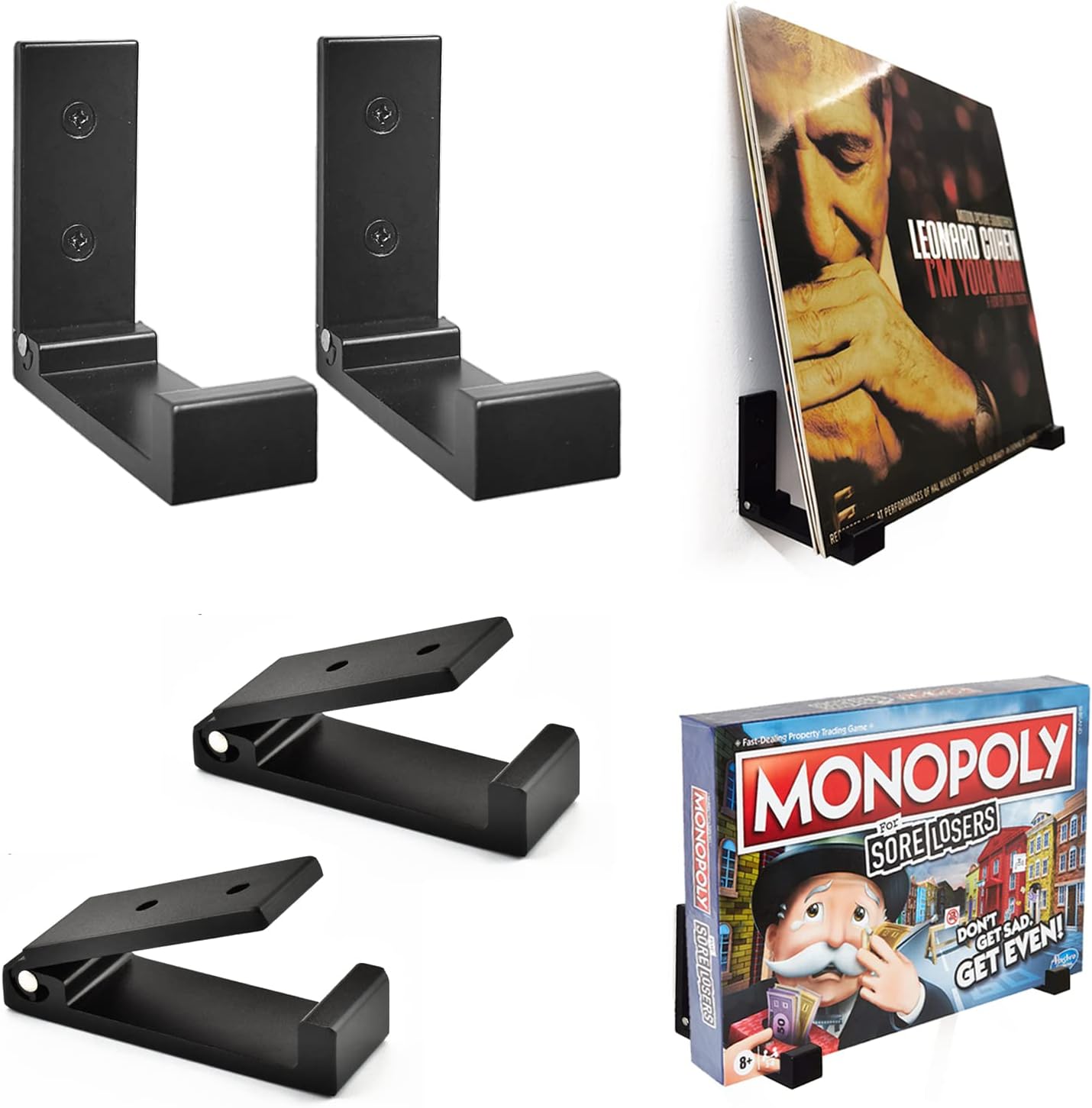 Amazon.com: Folding Display Shelf Wall Mount Display Rack Stand Holder ...