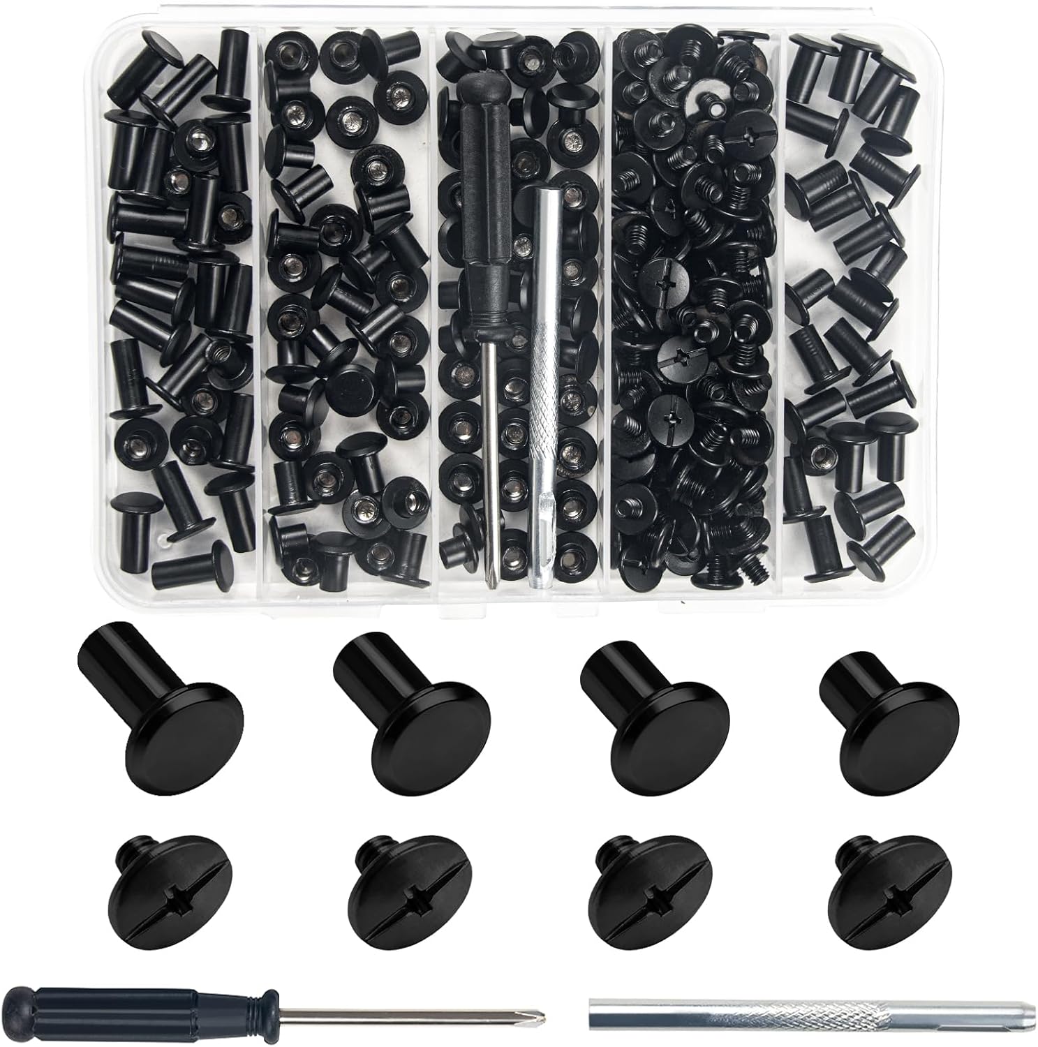 Amazon.com: 120 Pcs Leathercraft Rivets for Leather,Belt Rivets for ...