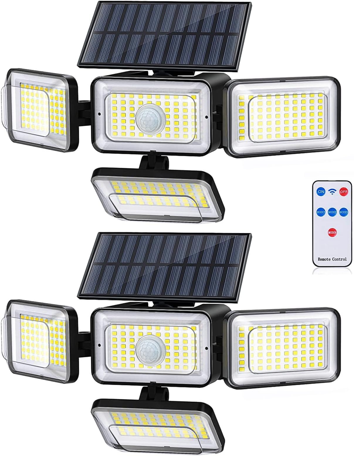 LEPOWER 1600LM LED Solar Security Lights Motion Outdoor, Solar Motion ...