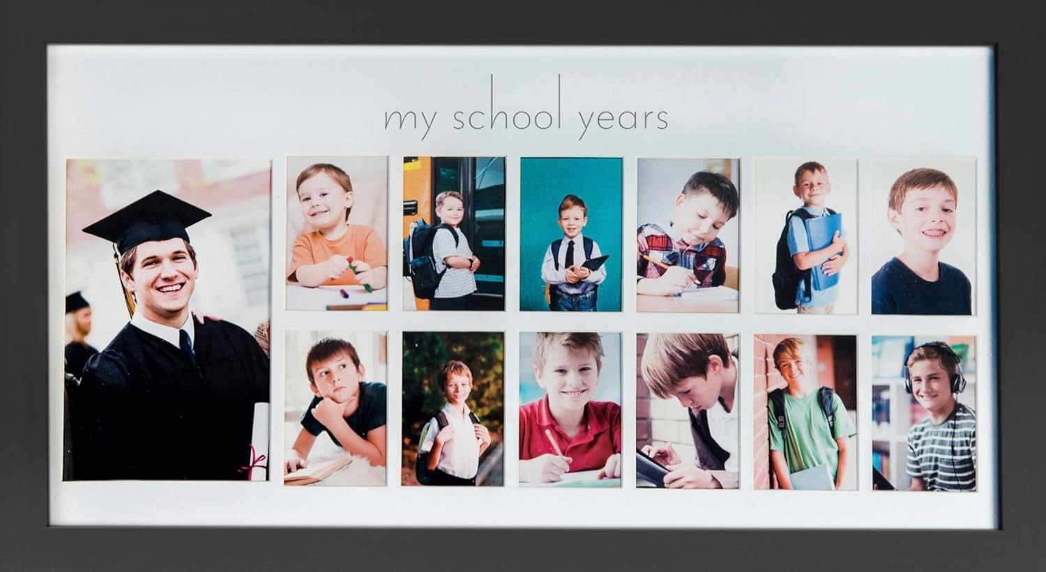 Amazon.com - Green Pollywog School Years Picture Day Collage | Black ...