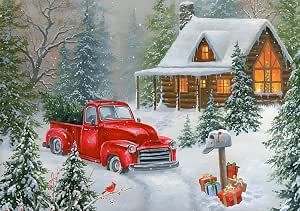 Amazon.com: MZWSDH Christmas Snow Scene Diamond Painting for Adult - 5D ...