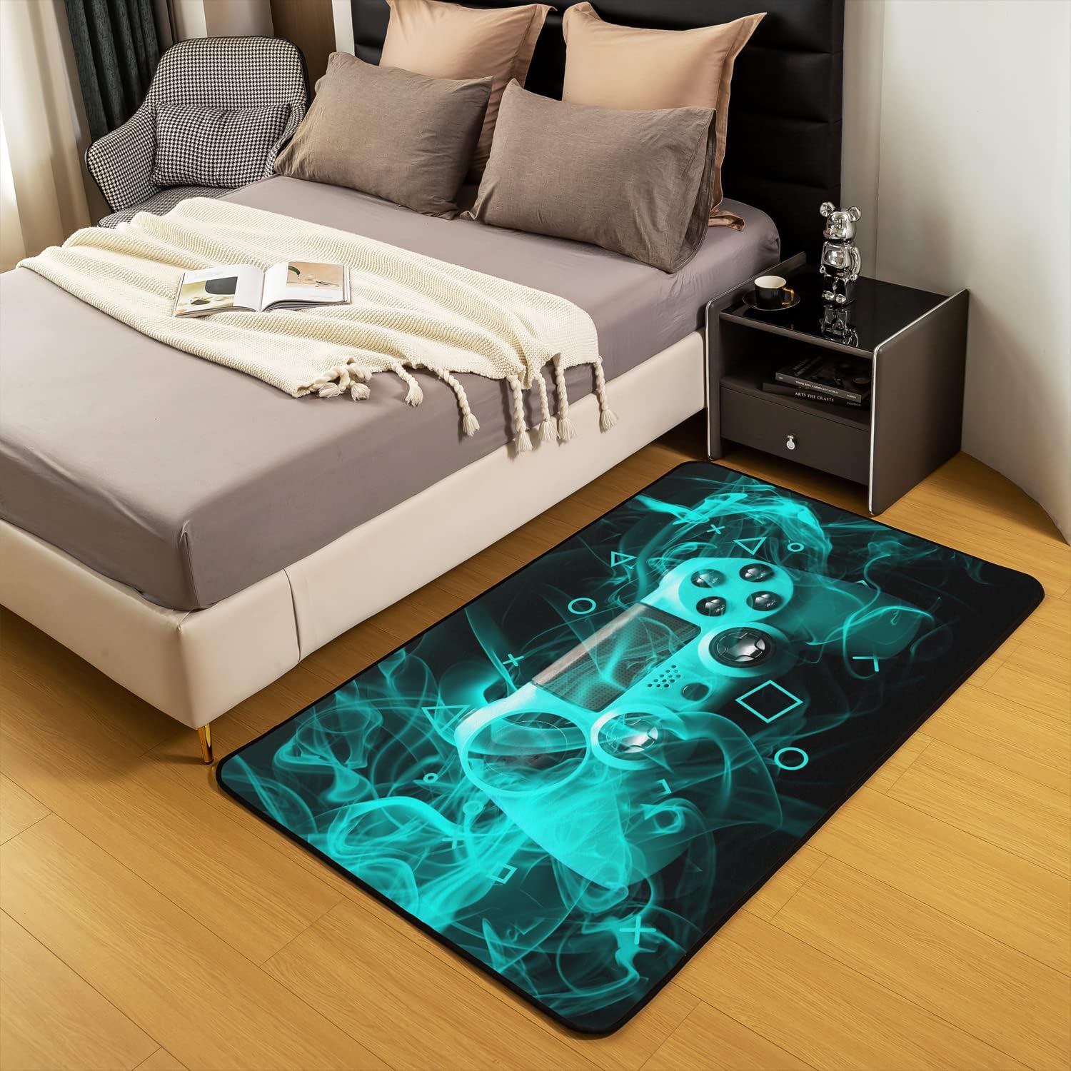 Alfombras suaves gamer para sala de estar, dormitorio, torre de juegos ...