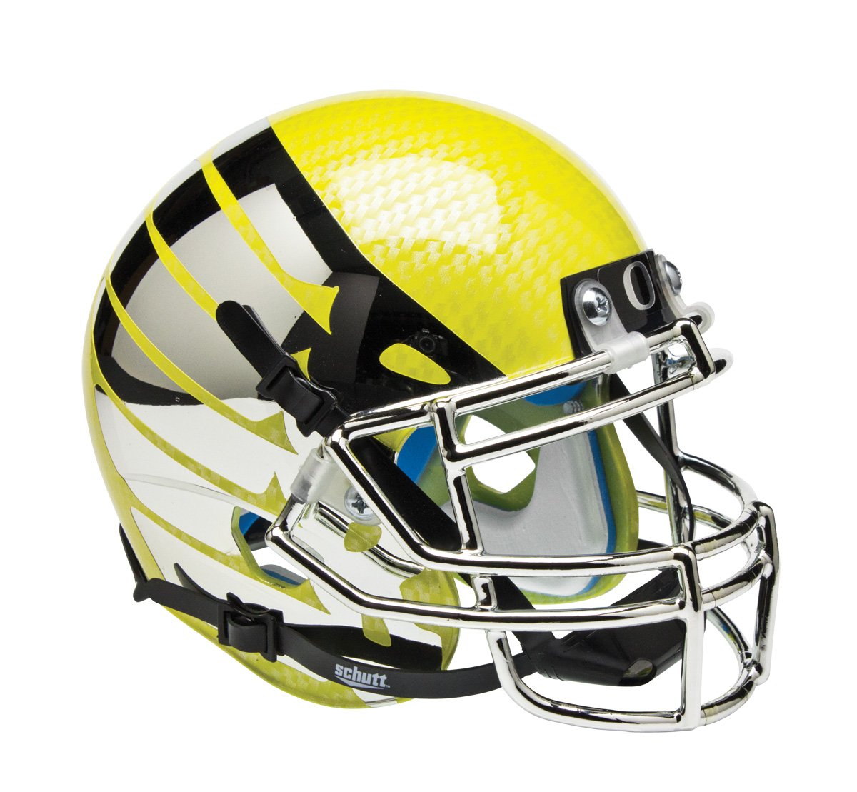 Oregon Ducks Carbon 2010 White On Grey With Carbon Fiber Helmet