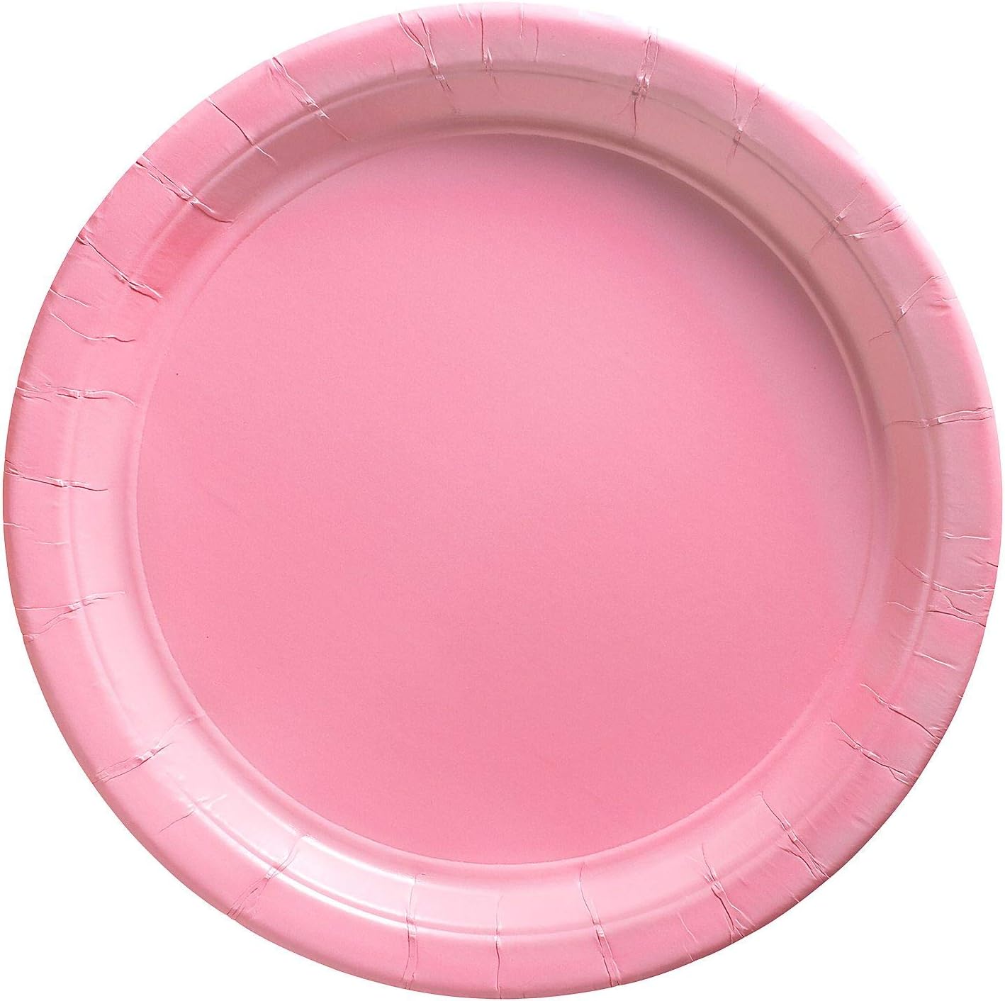 Amazon.com: New Pink Round Paper Plates - 6.75" (50 Pc) - Sturdy & Eco ...