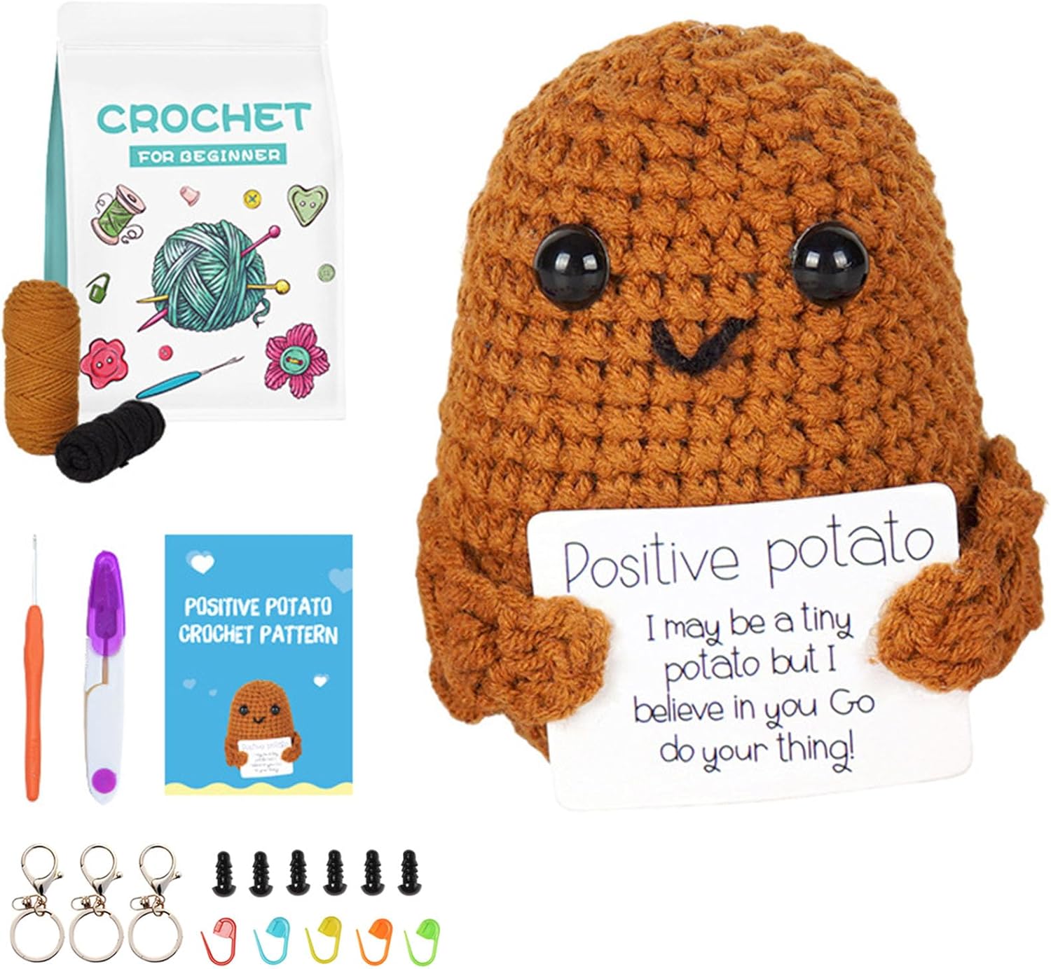 Amazon.com: Crochet Kit for Beginners - Cute Positive Potato Doll ...