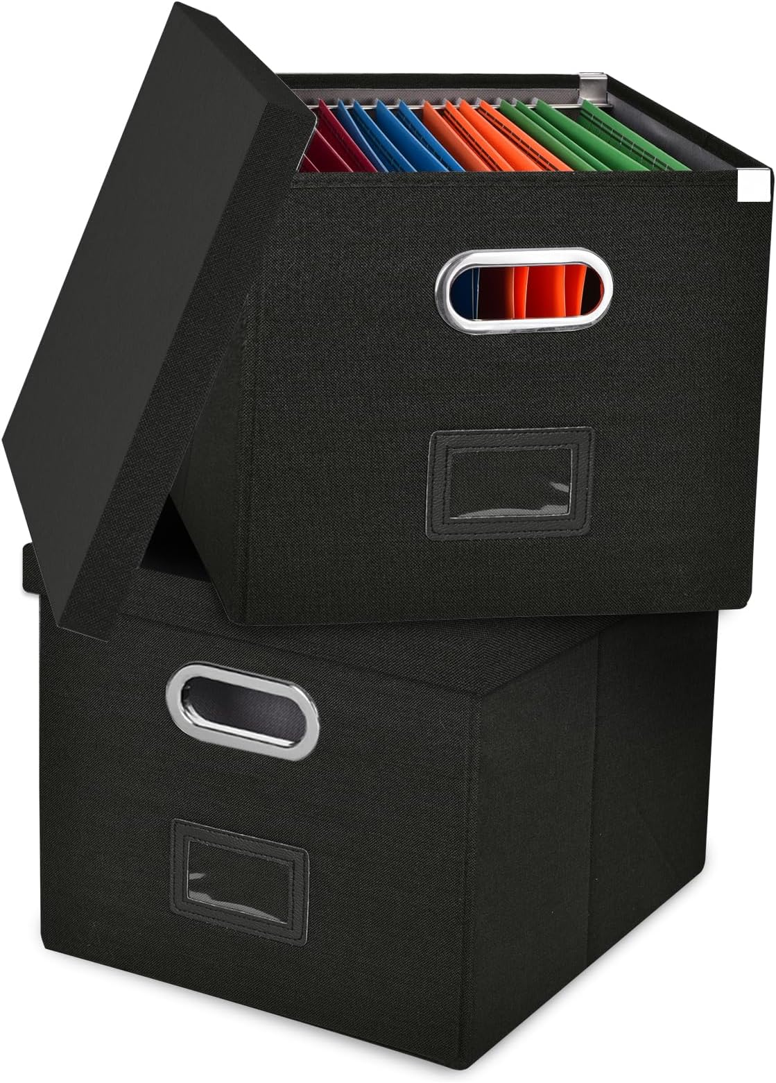 Umtiti 2PCS A4-Size File Organizer Box with Lid（Folders not included ...
