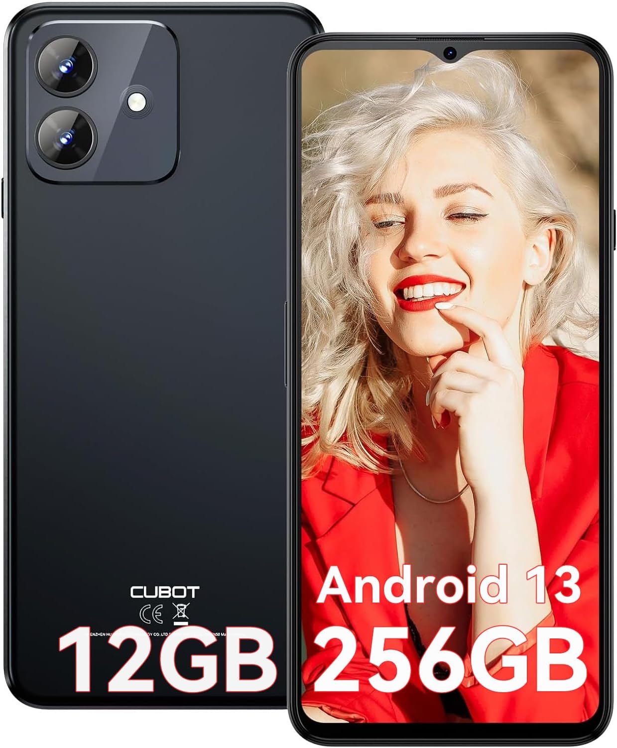 CUBOT Note 40 Téléphone Portable 256Go ROM TF Carte 1To Expand 6,56 ...