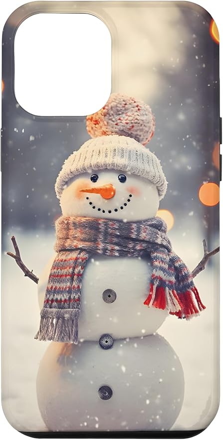 Amazon.com: Cute Christmas Snowman Winter Snow Scene holiday season ...