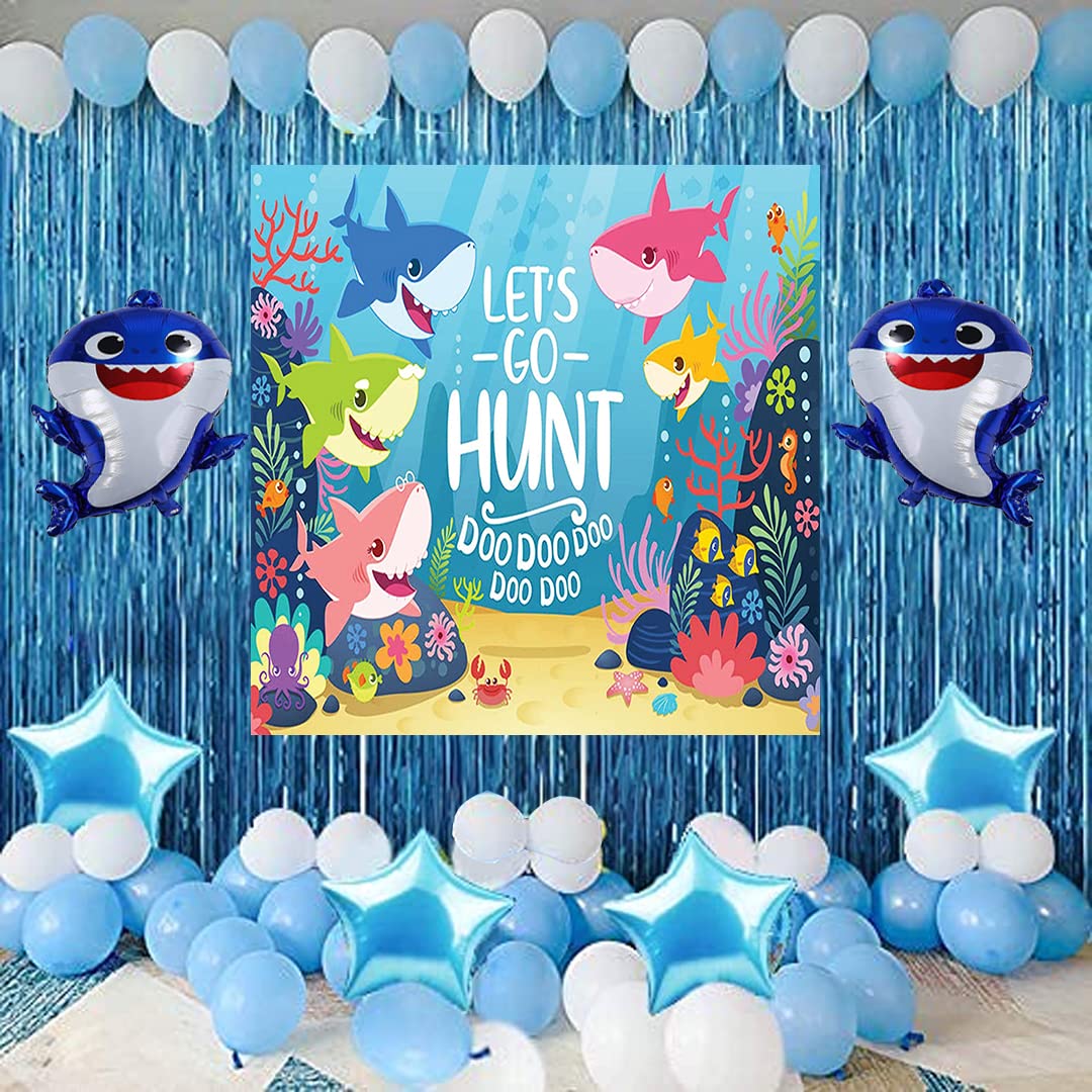 Buy Theme My Party Baby Shark Party Decoration with Happy Birthday ...