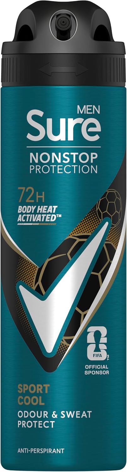 Sure Men Nonstop Protection Sport Cool Deodorant Body Spray ...