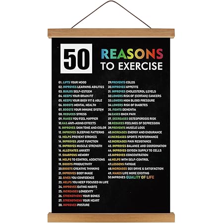 Amazon.com: HPNIUB Natural Wood Magnetic Hanger Frame ''50 REASONS TO ...