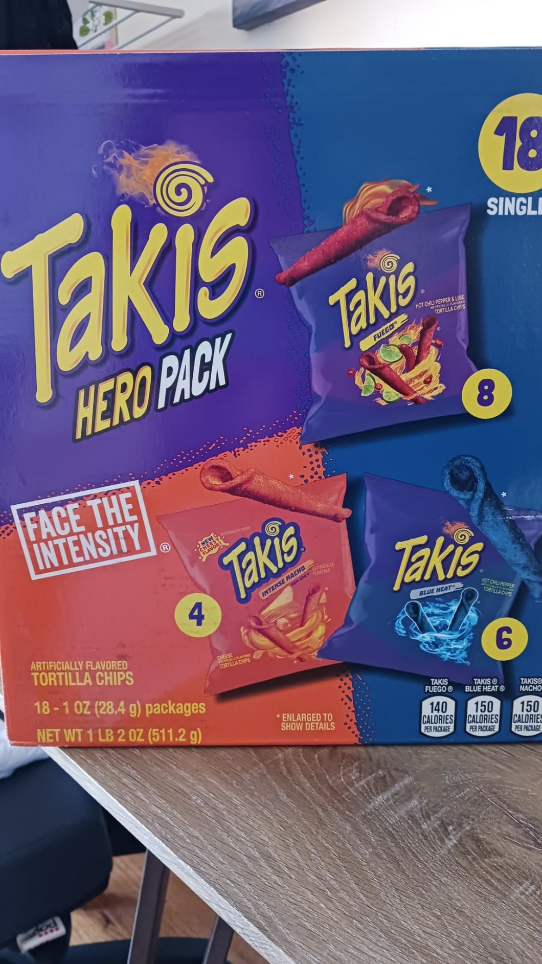 Takis 18 pc / 1 oz Hero Variety Pack, Assorted Flavored Mixed Rolled ...