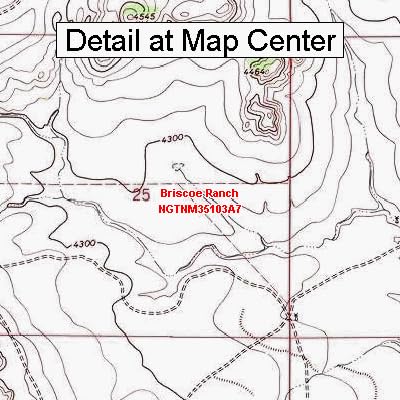 Amazon.com : USGS Topographic Quadrangle Map - Briscoe Ranch, New ...
