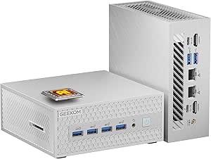 GEEKOM AE8 MAX Mini-PC, mit AMD Ryzen 7 8745HS Prozessor Desktop Computer mit 32 GB DDR5 RAM & 1 ...