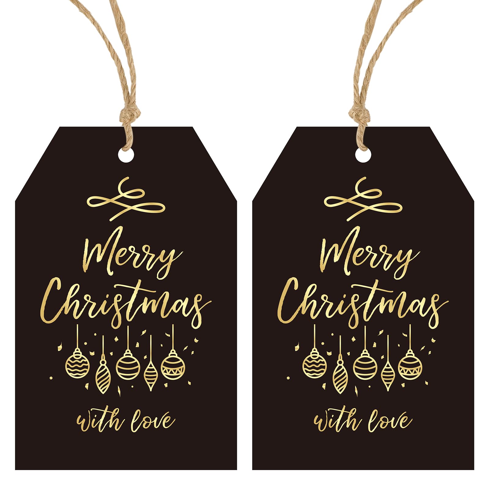 Amazon.com : Anwyll Christmas Gift Tags,50Pcs Gold Foil Merry Christmas ...