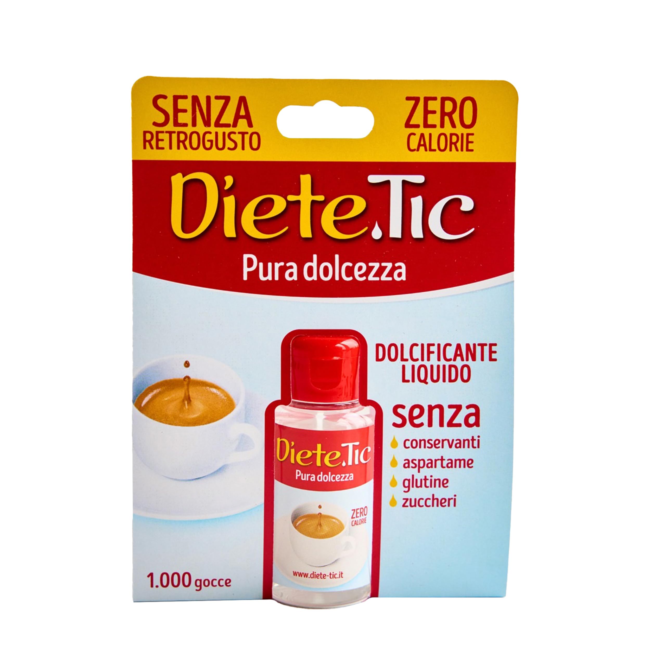 Diete.Tic, Dolcificante Liquido Zero Calorie, Formato Comodo e Pratico ...
