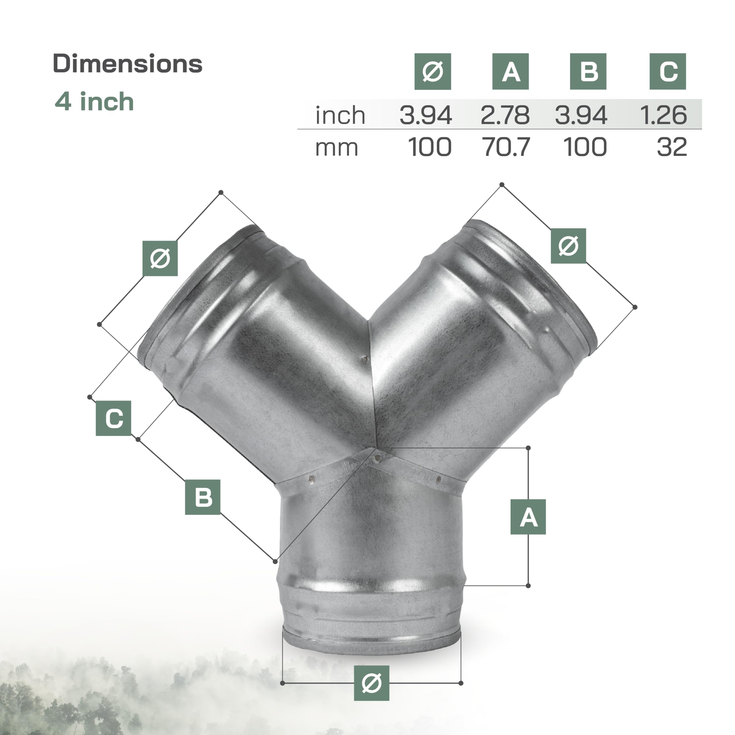 Dryer Vent Splitter PATIKIL 4 Inch 3 Way Duct Splitter, Tee Connector ...