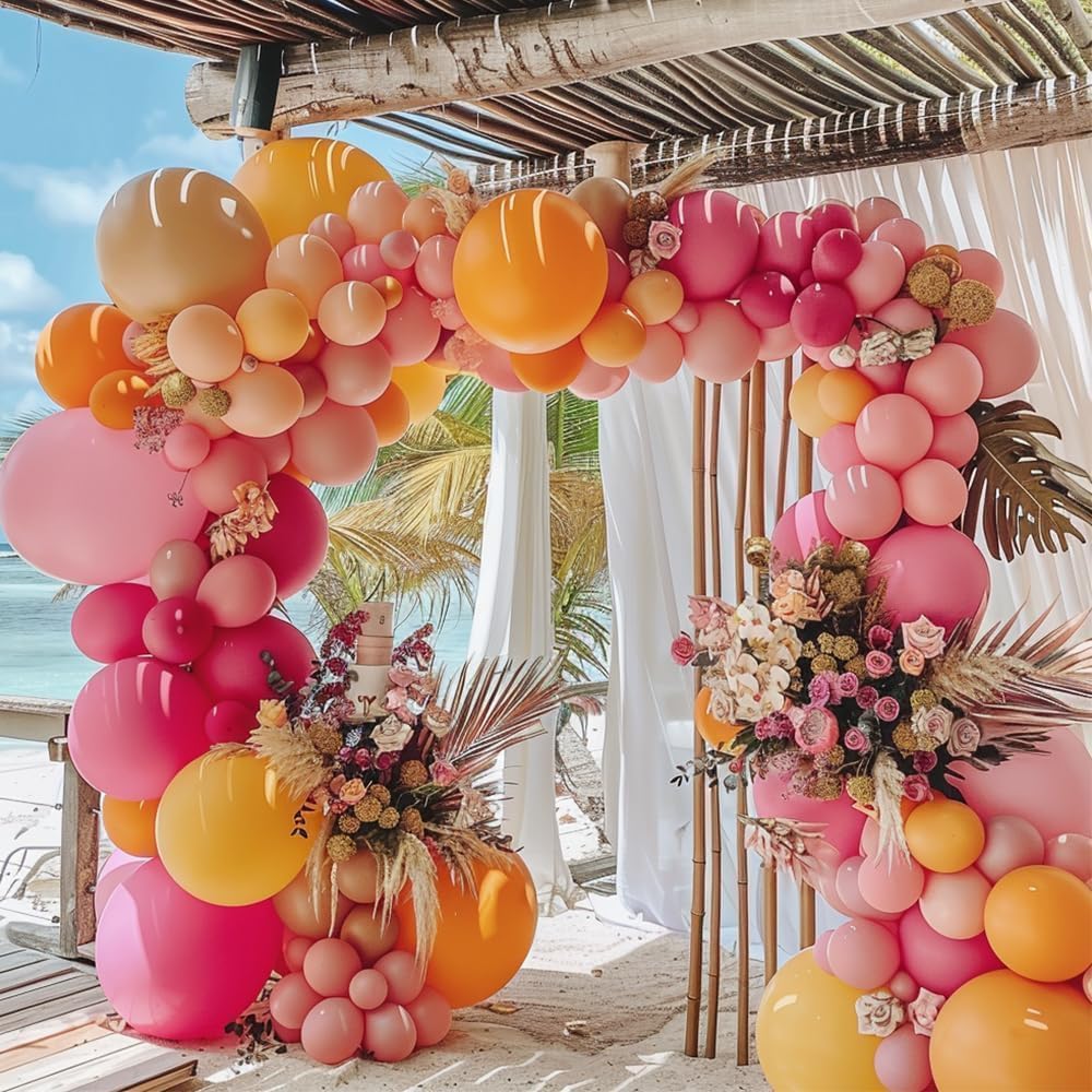 Peach Color Party Decoration Ideas Green Garden Birthday Celebration