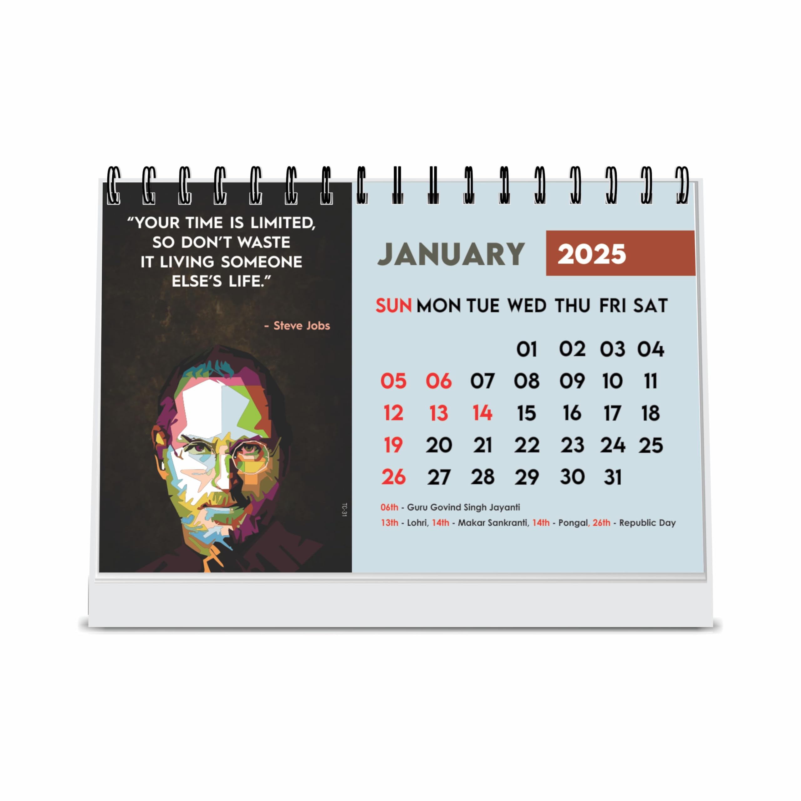 Escaper Inspirational Desk Calendar 2025 Motivational Table Calendar ...