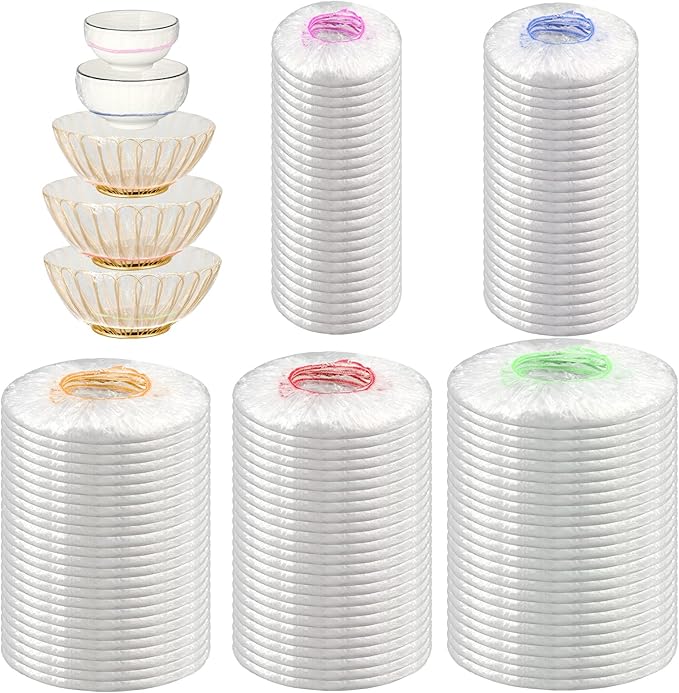 Amazon.com: 500 Pcs Disposable Plastic Covers for Bowls Bulk 5 Size ...