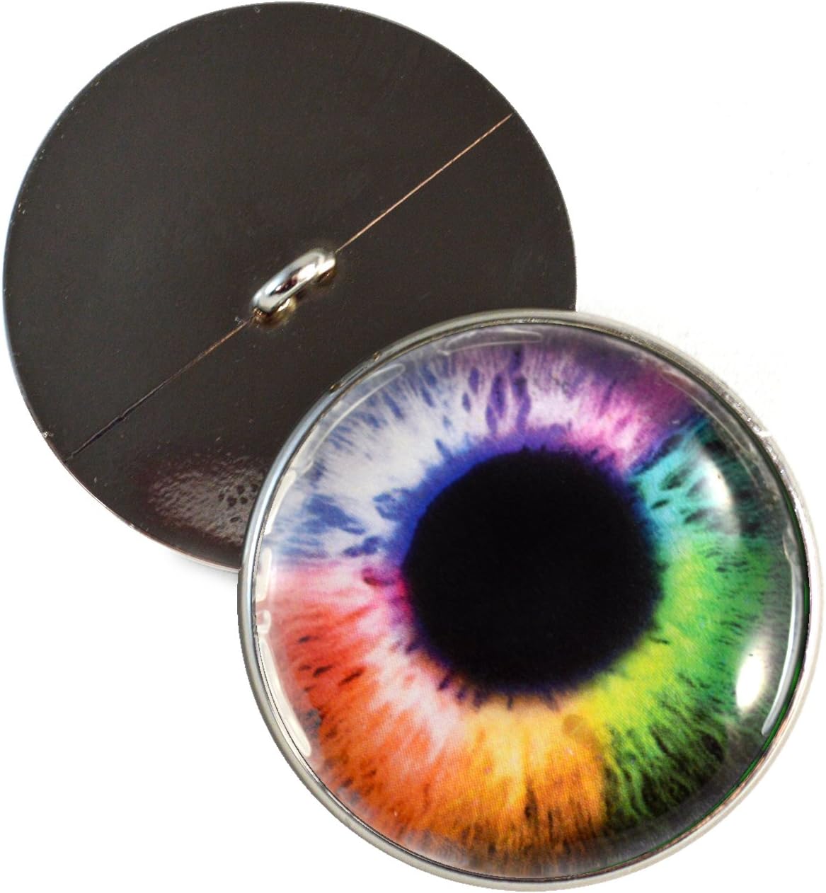 Amazon.com: Rainbow Sew On Glass Eyes 30mm Buttons with Loop for ...