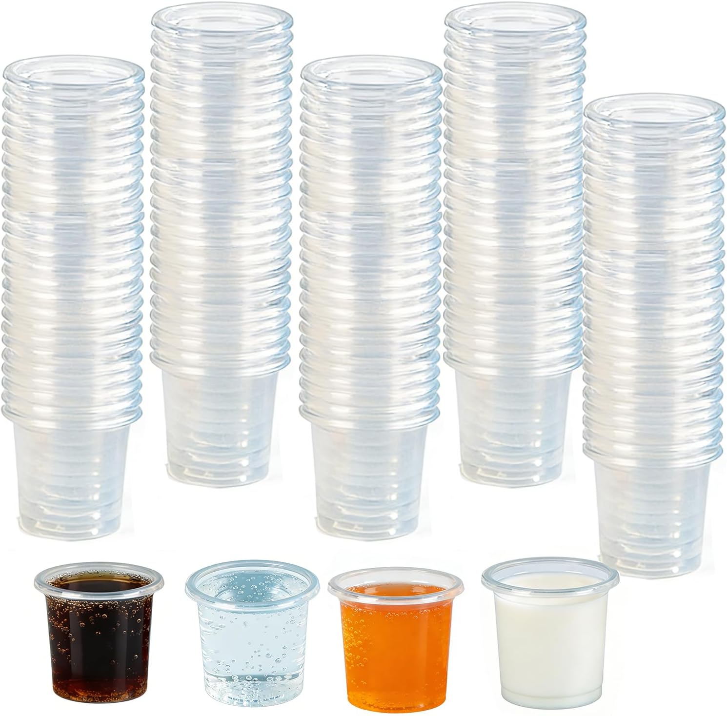 RUIBIFU Shot Glasses Plastic 400 Pieces Shot Cups Plastic 2 cl / 20 ml ...