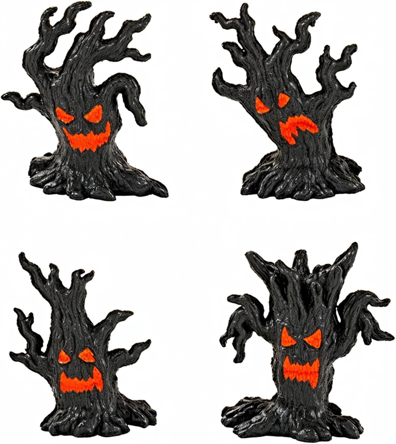 Amazon.com: Jinyuanchao 4Pcs Ghost Figurines, Spooky Black Tree Demon ...