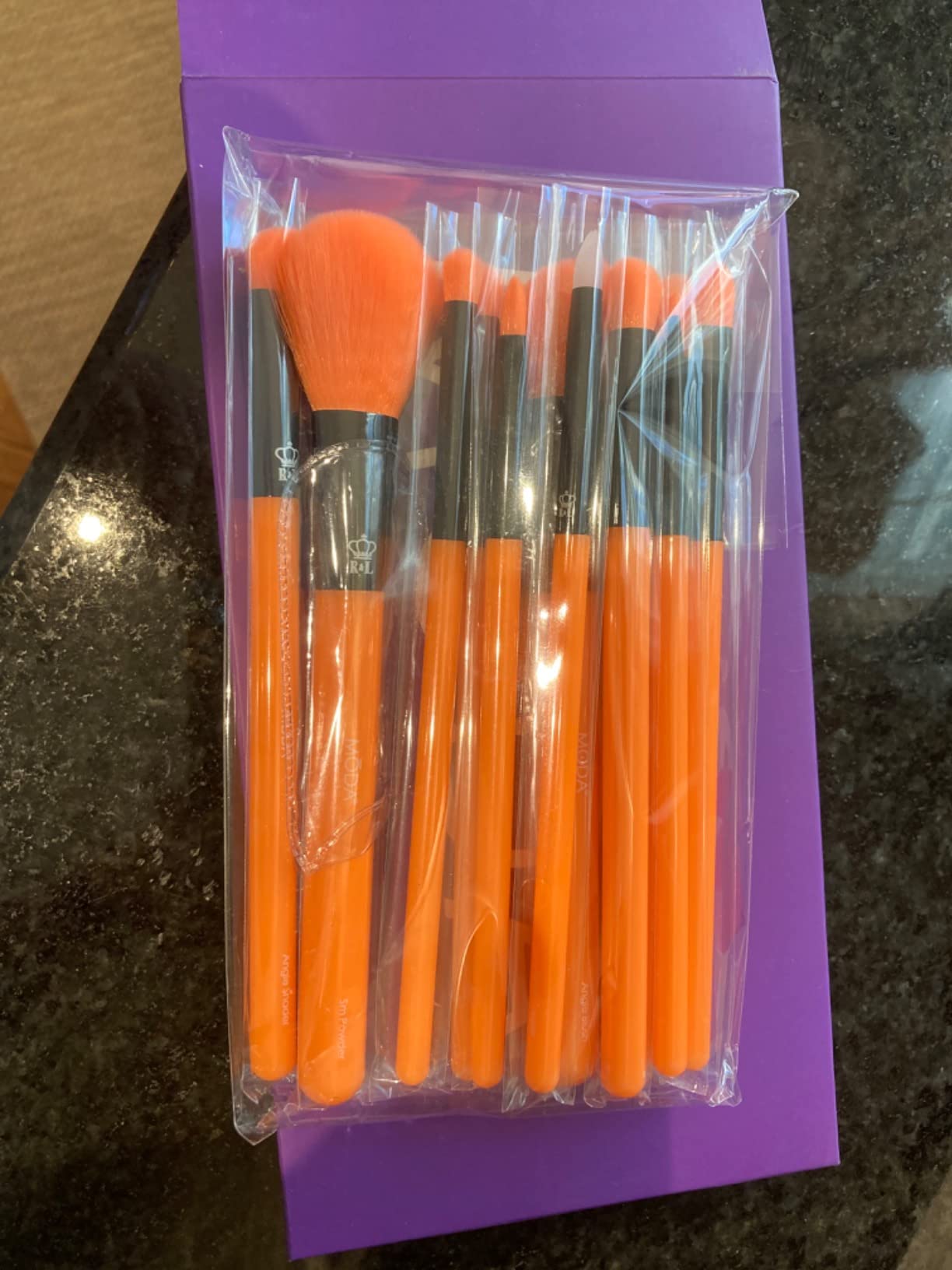 Amazon.com: MODA 12 PC Neon Kit - Includes face & eye brushes (Orange ...
