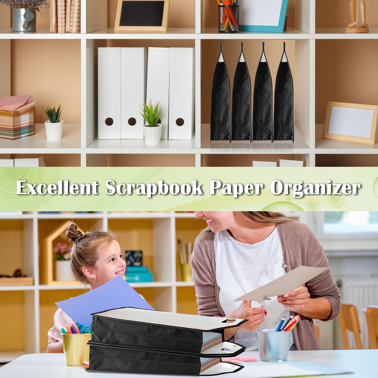 12x12 Paper Organizer BTSKY 4-Pack Scrapbook Paper Organizers ...