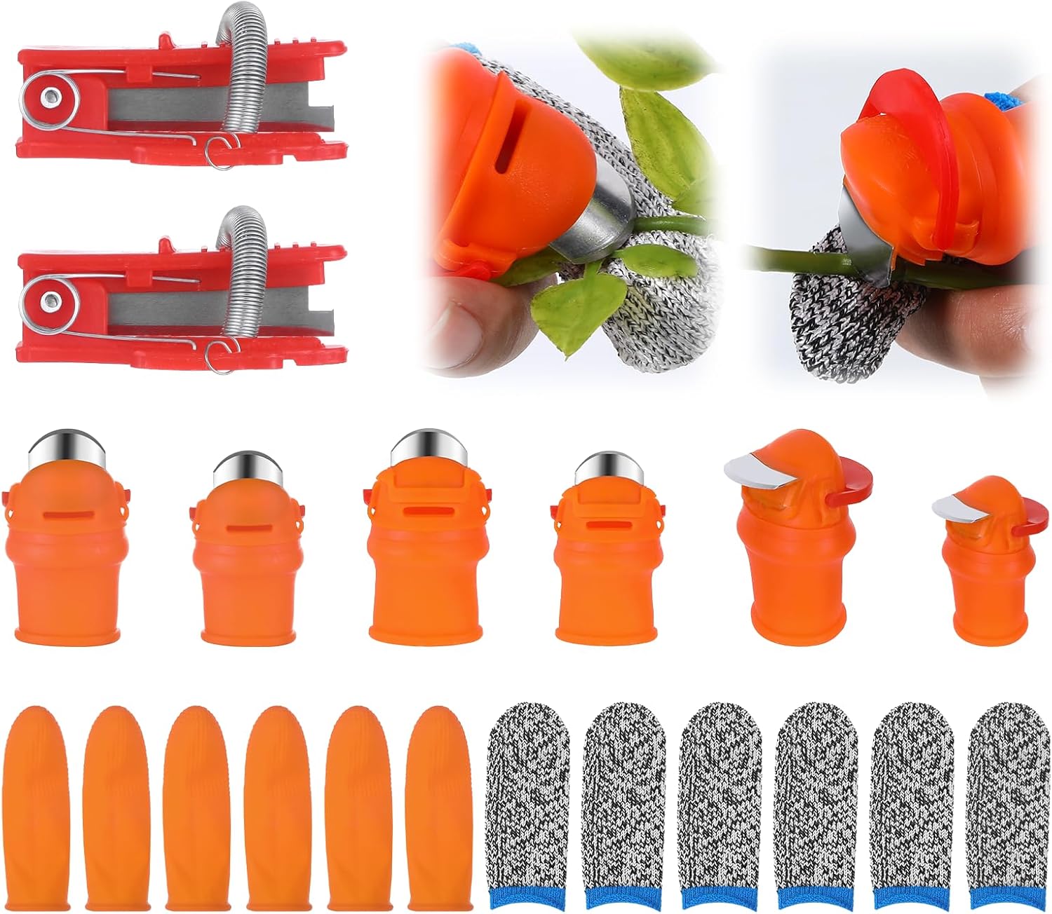 Amazon.com : 20pcs Thumb Knife Set, Thumb Knife for Gardeners Blueberry ...