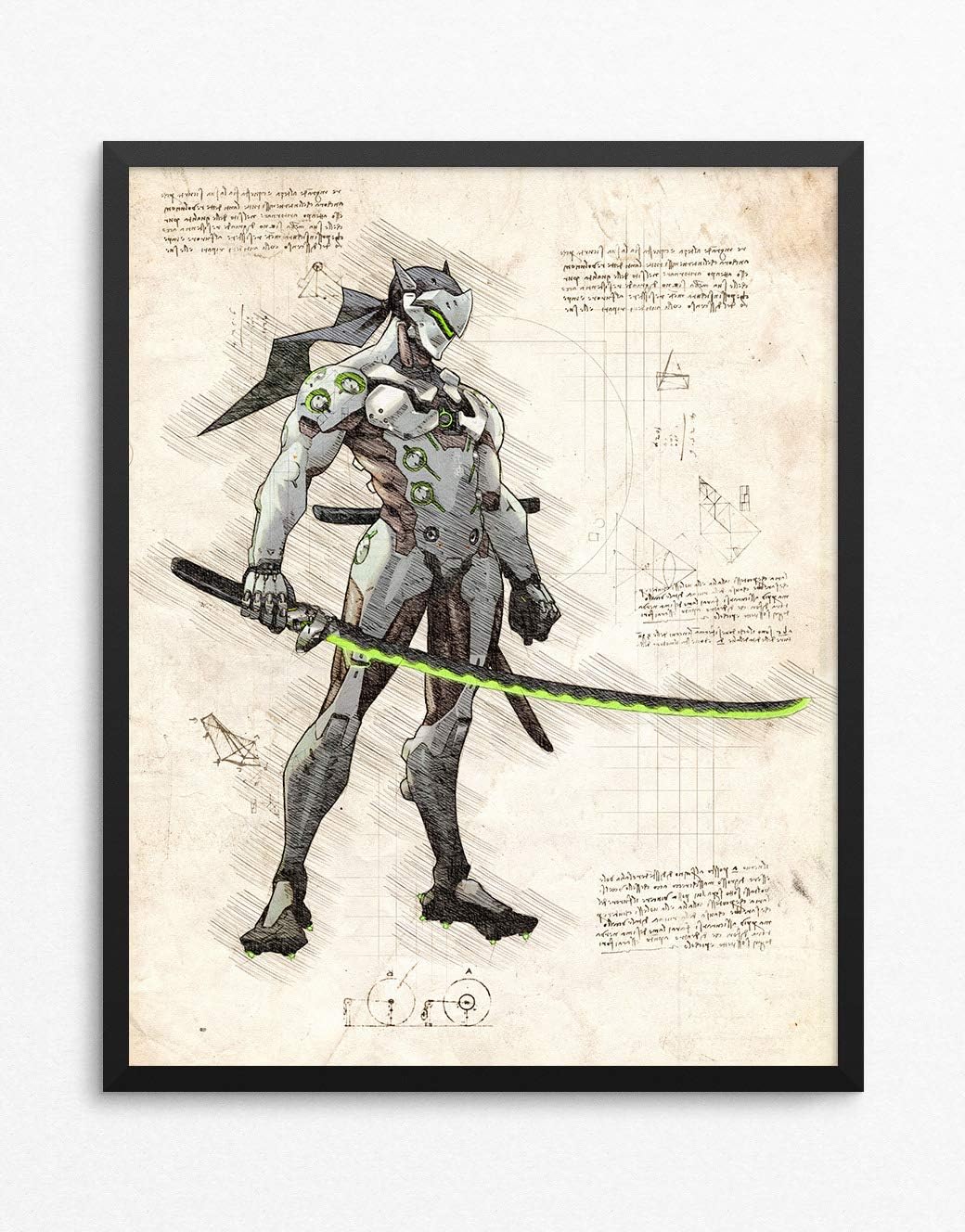 Amazon.com: Overwatch Print, Genji Print, Overwatch Poster, Genji ...