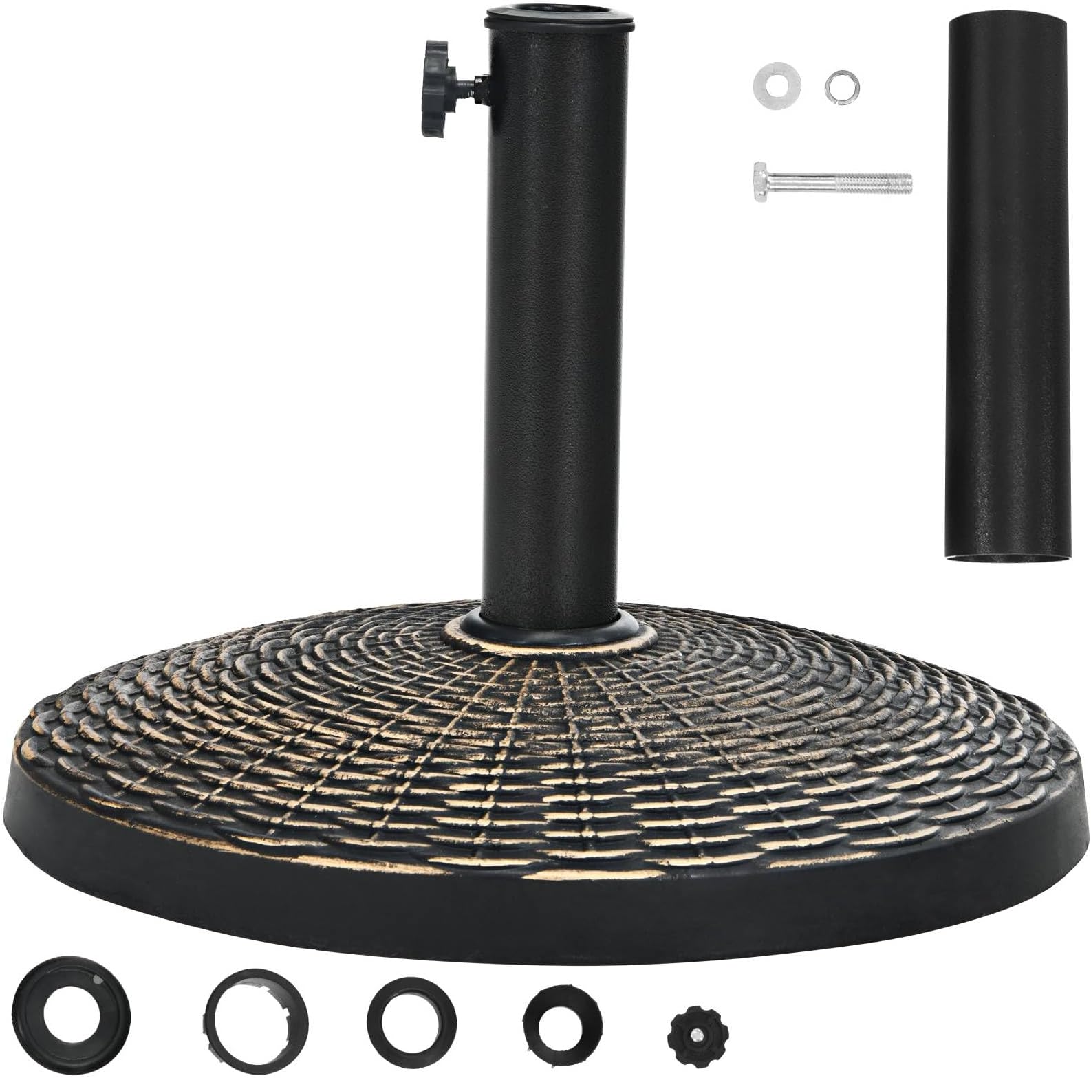 C-Hopetree 14kg Heavy Duty Round Base Stand for Outdoor Patio Market ...