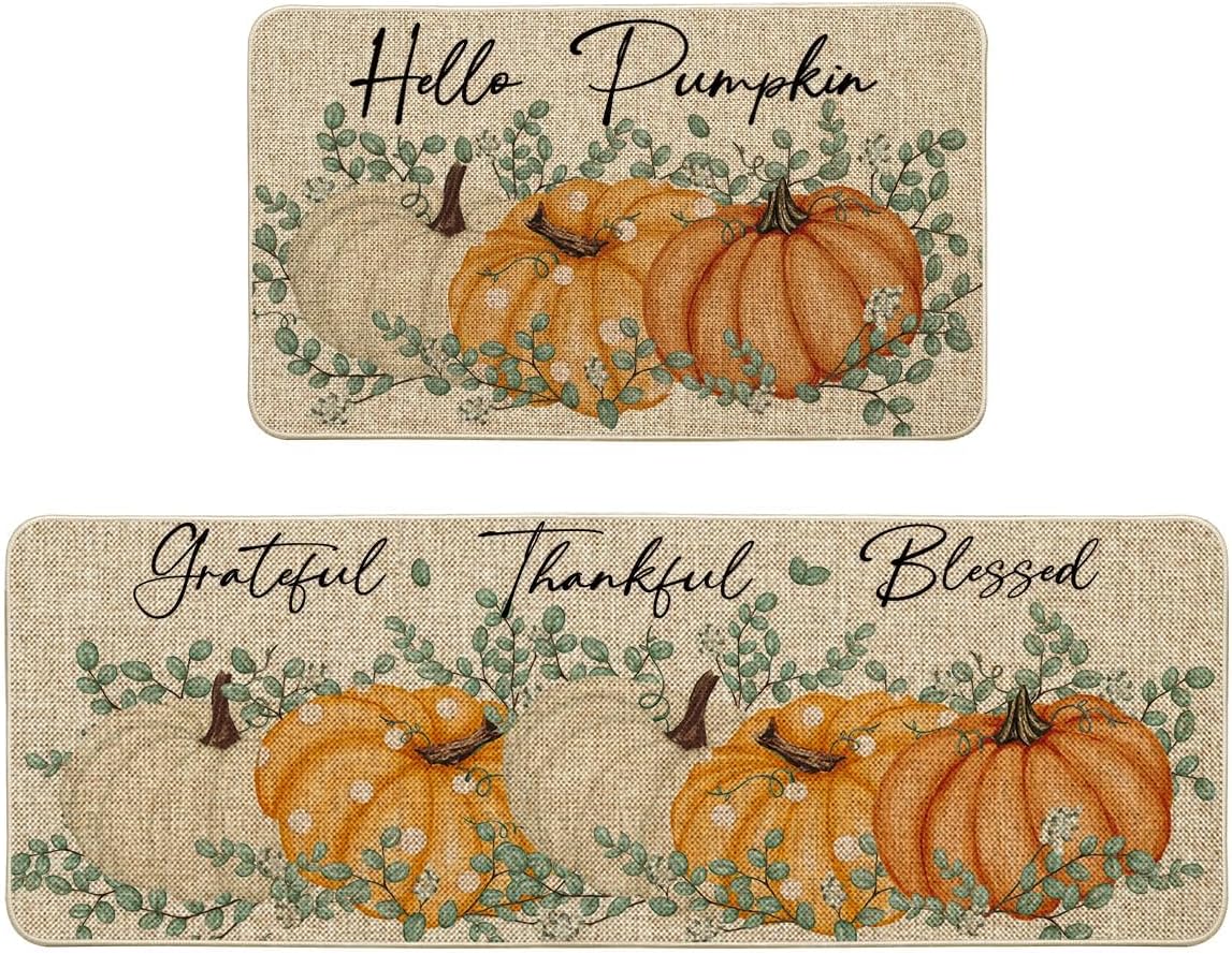Amazon.com: ARKENY Fall Kitchen Rugs Set of 2,Thanksgiving Autumn ...
