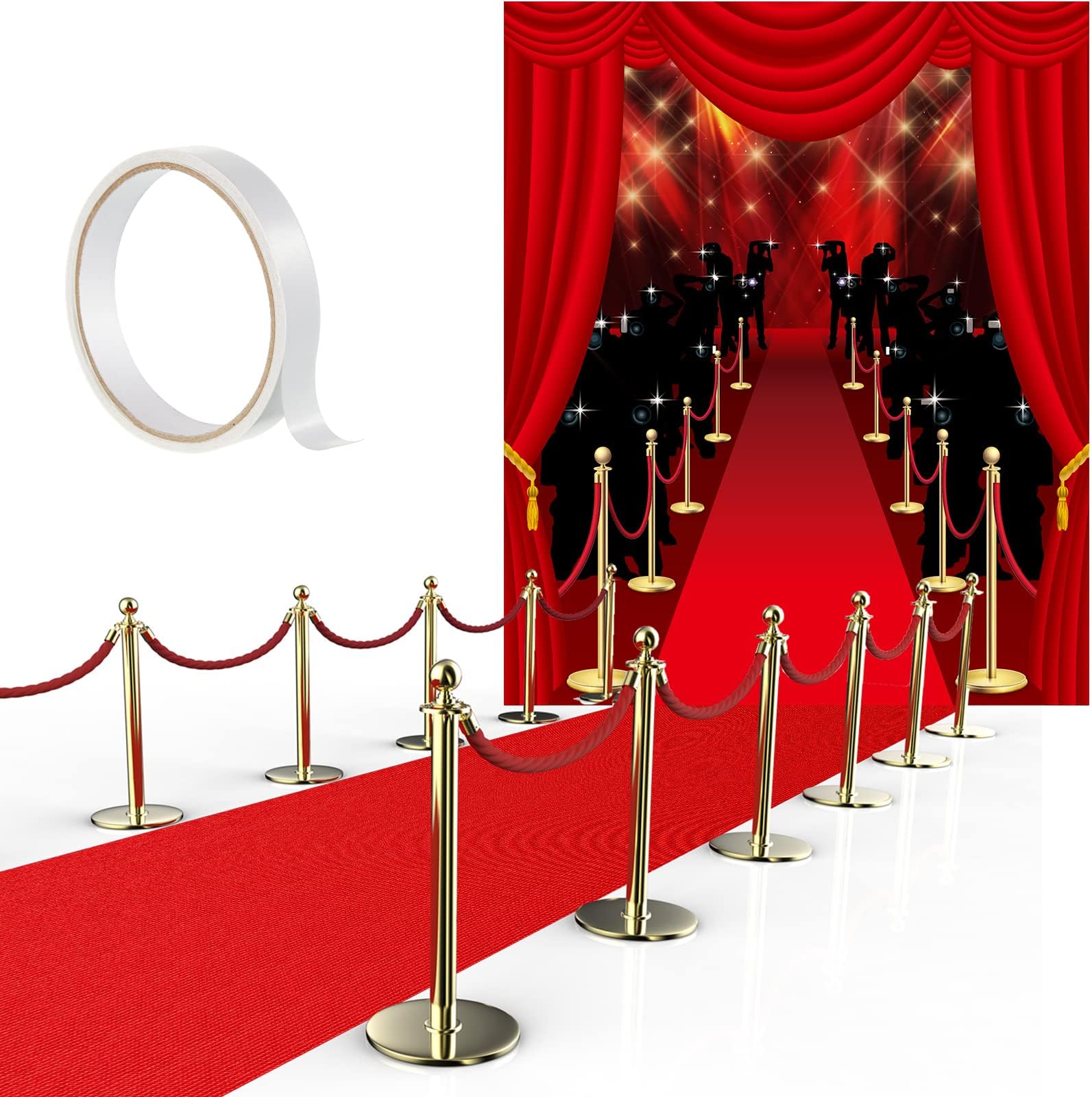 Amazon.com: Timtin Red Carpet Party Decorations 6 x 5ft Movie Theme ...