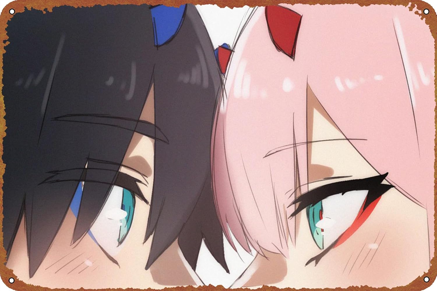 Amazon.com: Darling in the franxx Movie Poster Retro Metal Tin Sign ...