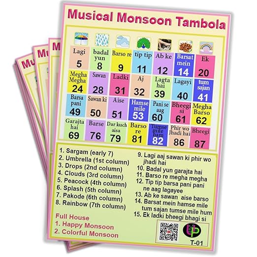 Buy UltPult Tambola Monsoon Sawan Theme Tambola Tickets - Musical ...