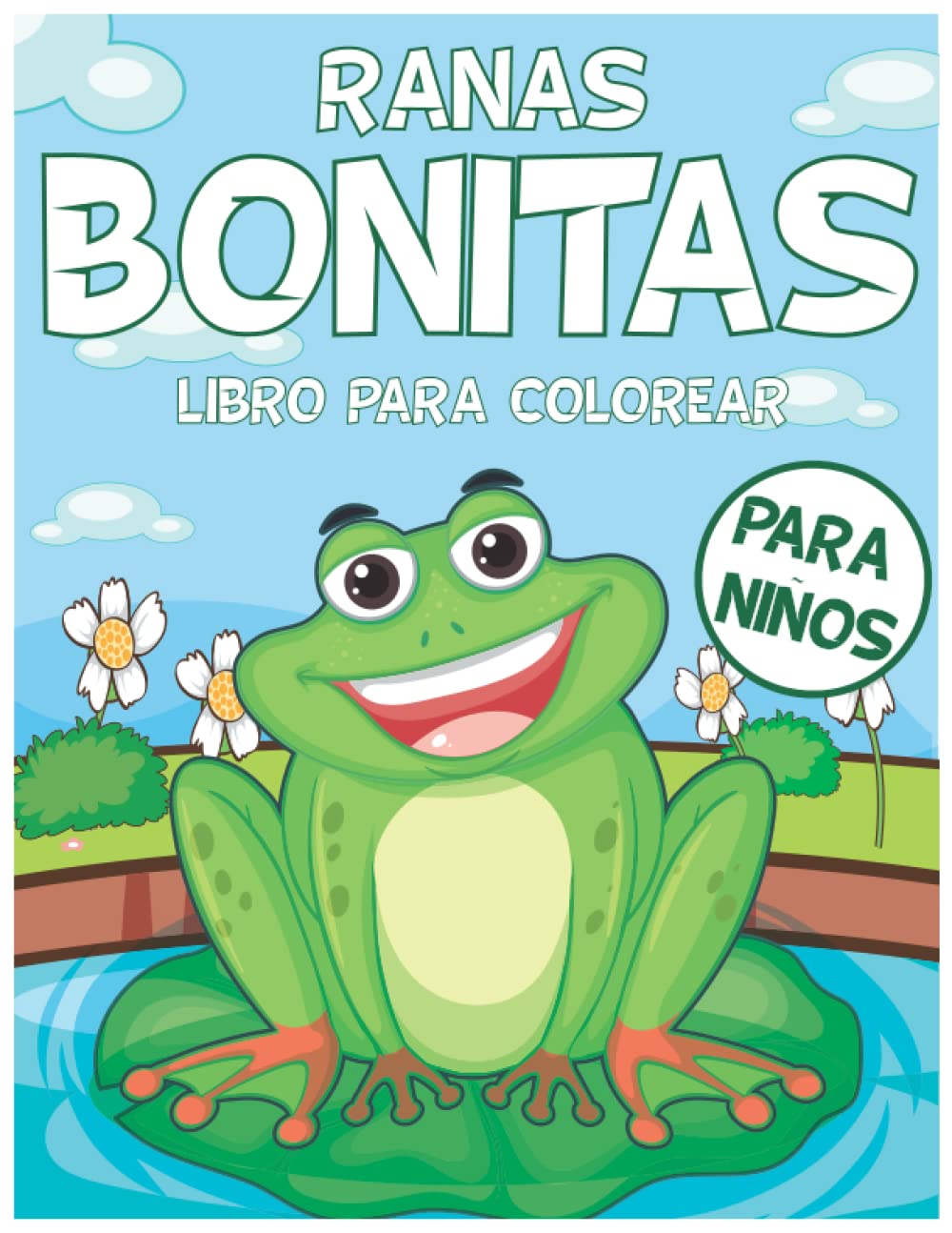 Buy Libro para colorear de ranas bonitas para niños de 4 a 8 años ...