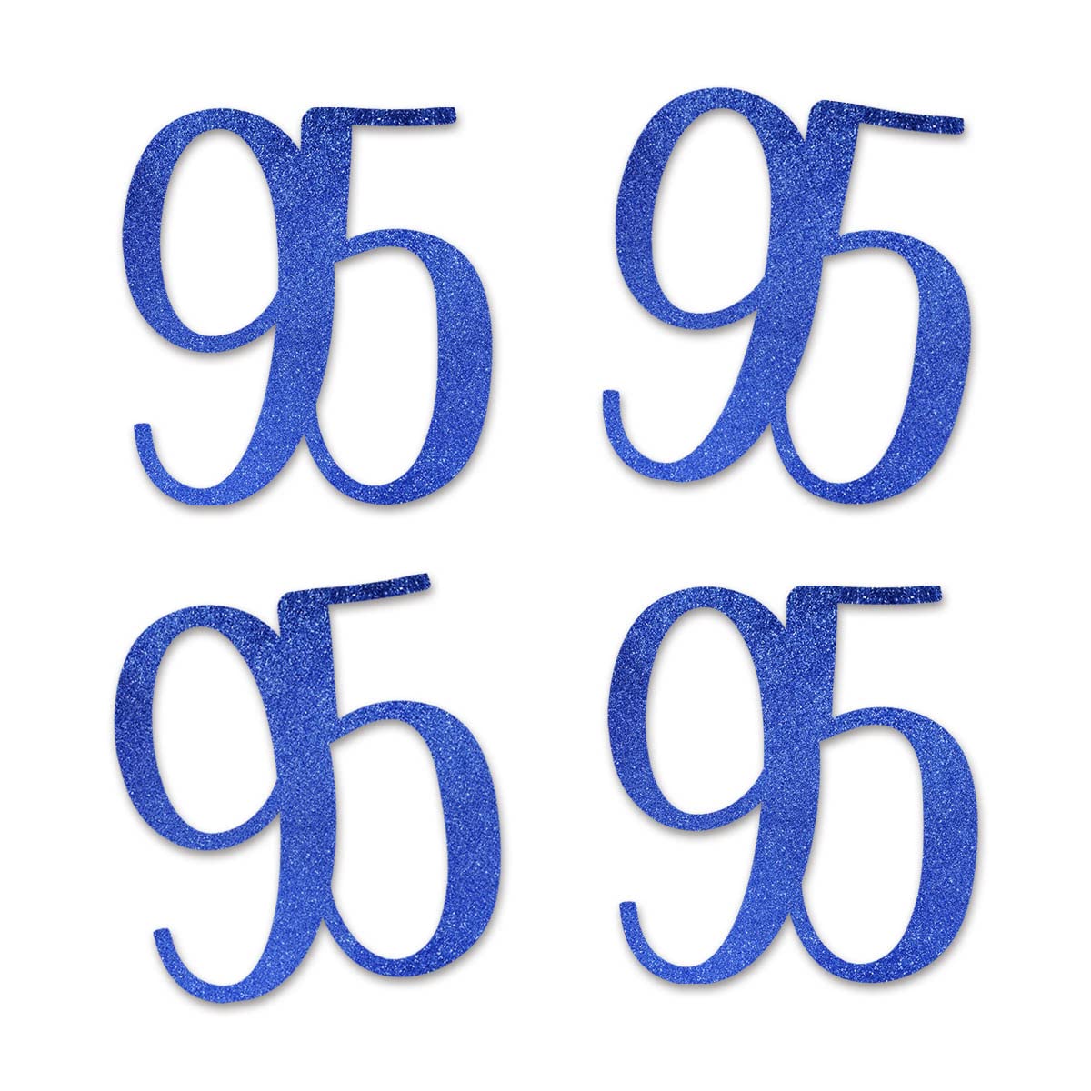 Amazon.com: Blue Glitter 95 Cut-Out Numbers, 95th Birthday Party ...