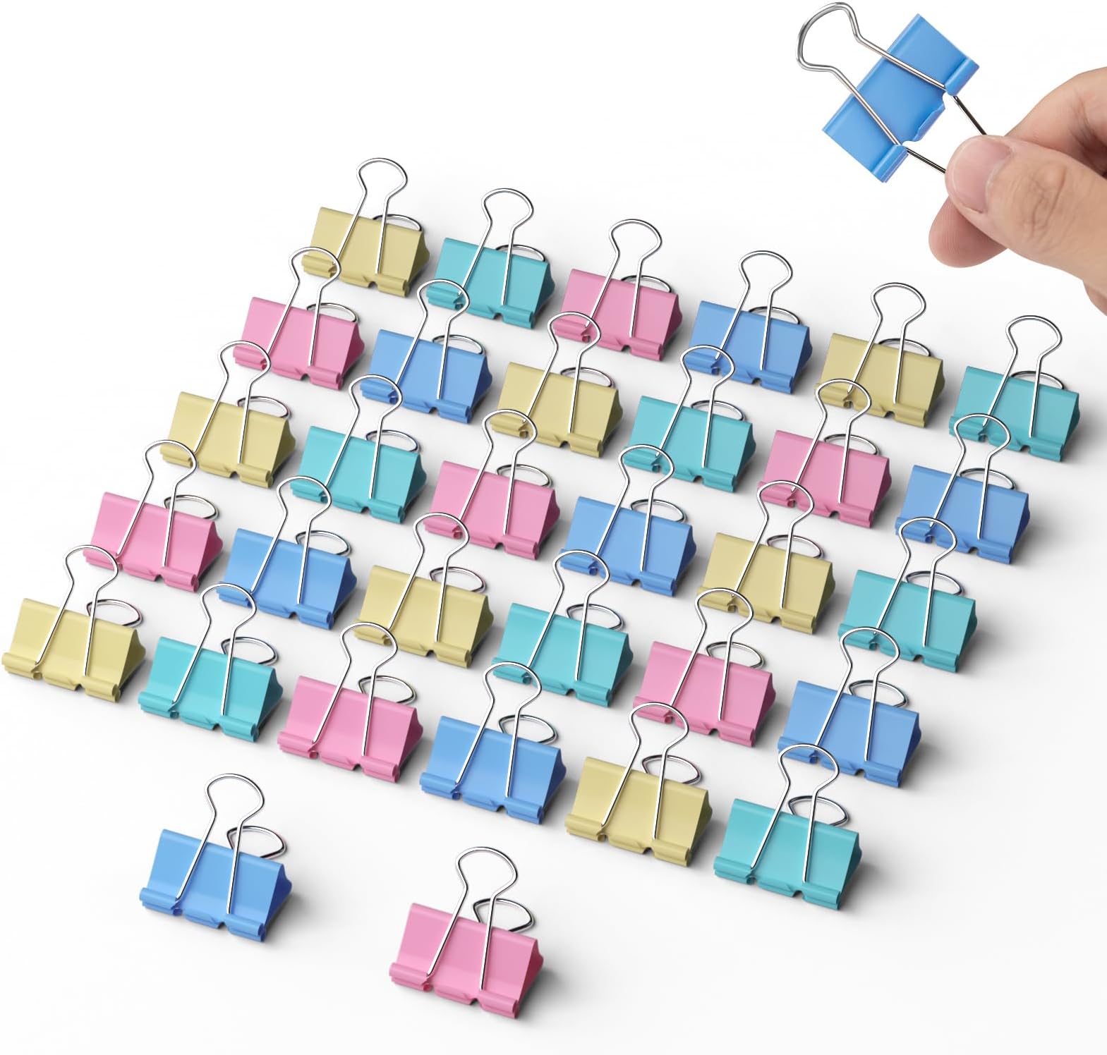 Amazon.com : Ykimok 48 Pcs Medium Binder Clips, 1.25 inch(32mm ...