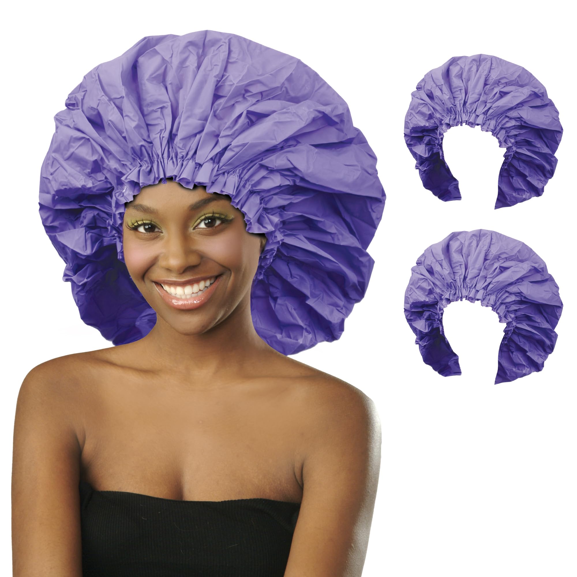 Amazon.com : Donna Premium Collection Shower Cap Waterproof Super Jumbo ...