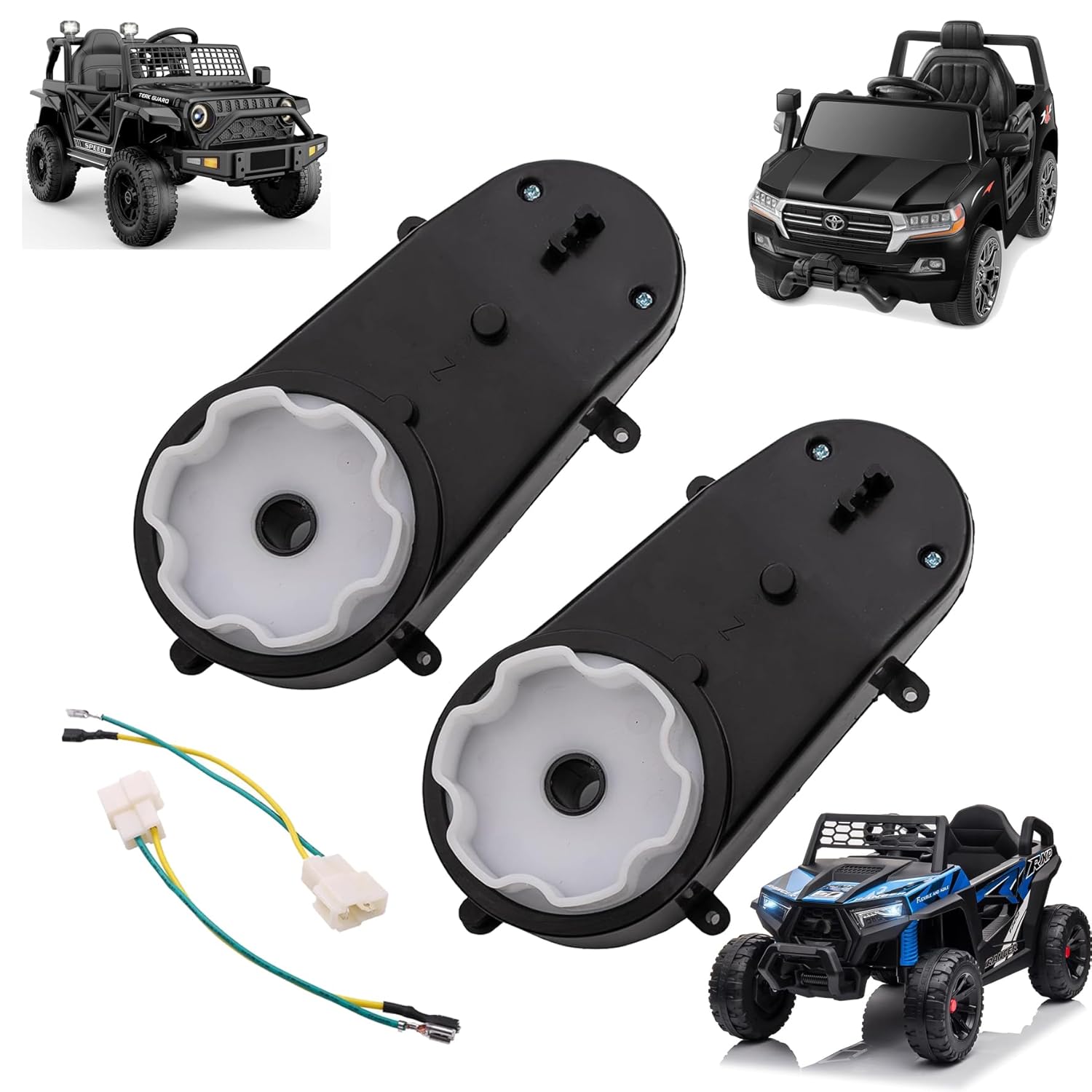 Amazon.com: 2Pcs weelye Driving Gearbox with Motor RS390 12 Volt 20000 ...