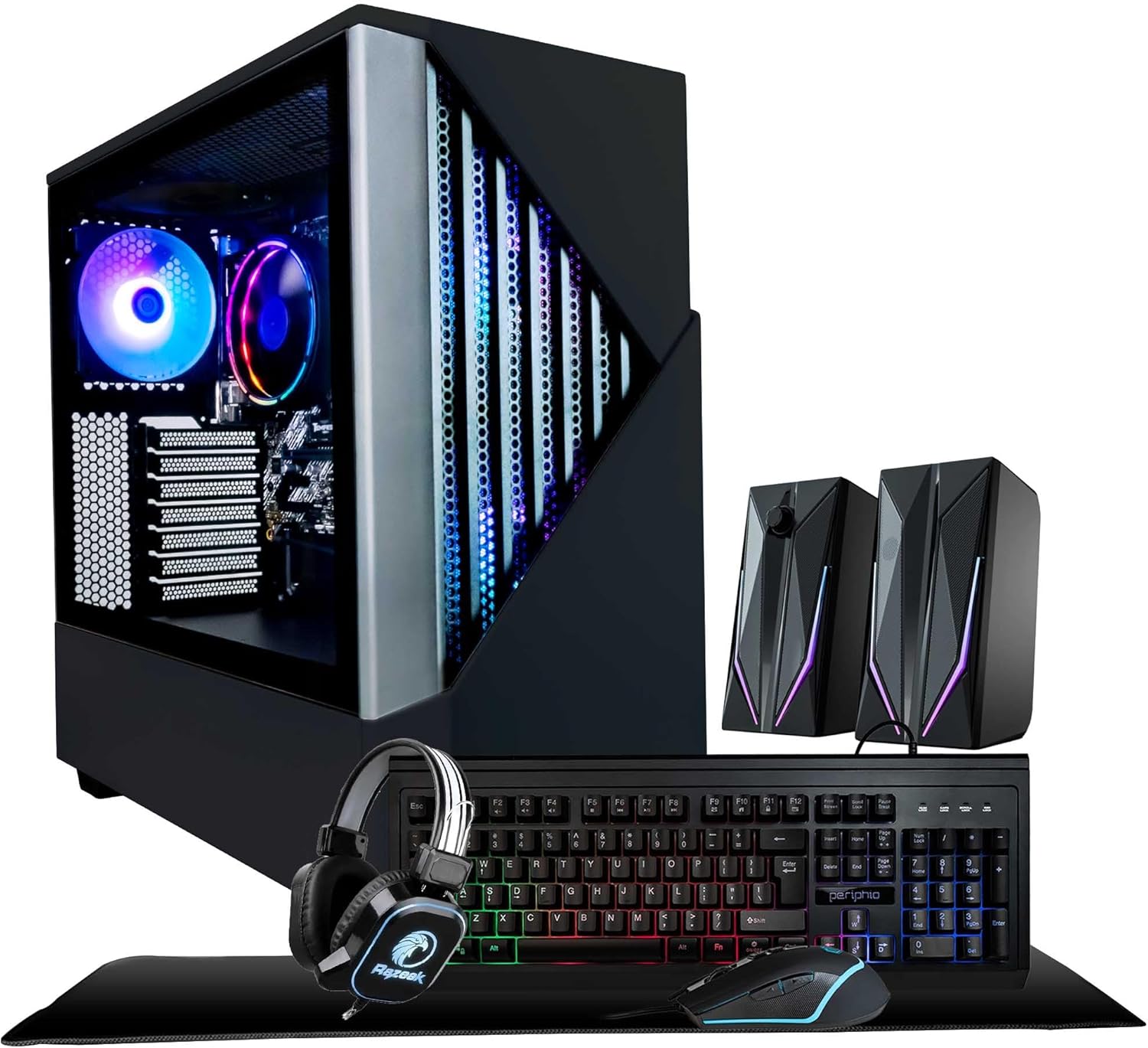 Amazon.com: Periphio Reaper Gaming PC Computer | AMD Ryzen 5 5600G ...