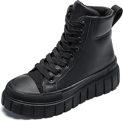 Amazon.com | Womens High Top Sneakers Platform Heightened Sole Sneakers ...