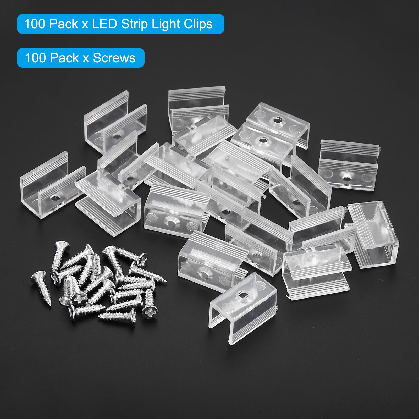 Rope Strip Light Mounting Brackets 100 Pcs LED Stand Silicone Bracket