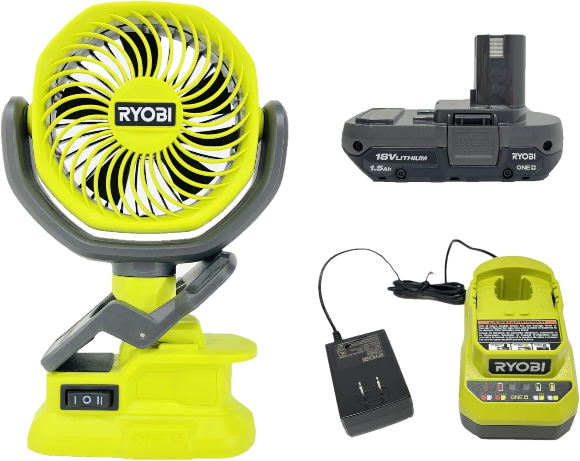 Amazon.com: Philophca Clip on Fan Compatible with Ryobi 18V Battery ...