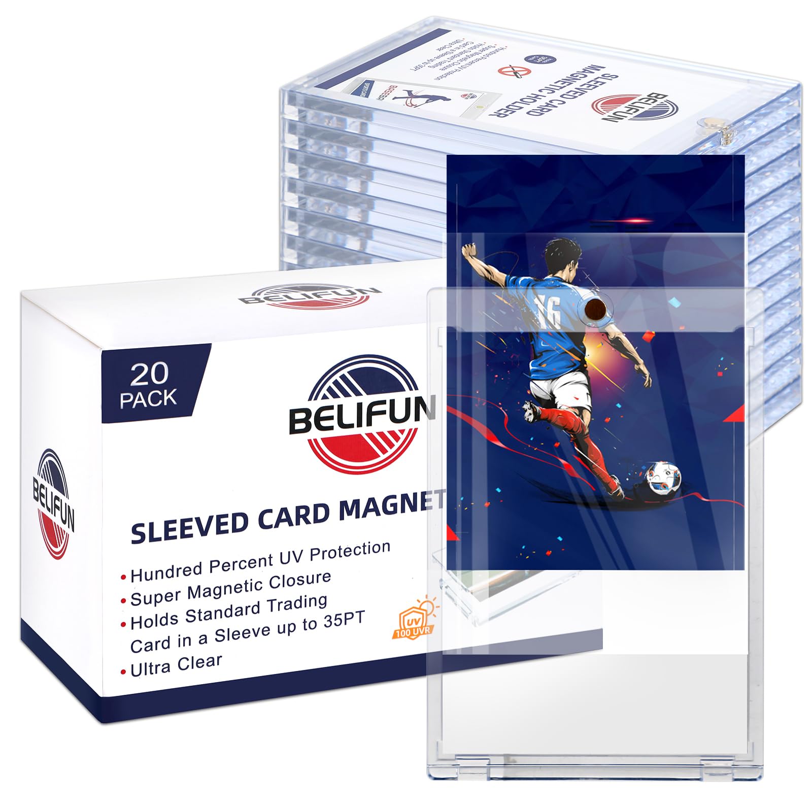 Amazon.com : 20-Pack One Touch Sleeved-Card Magnetic-Holders - 35PT ...
