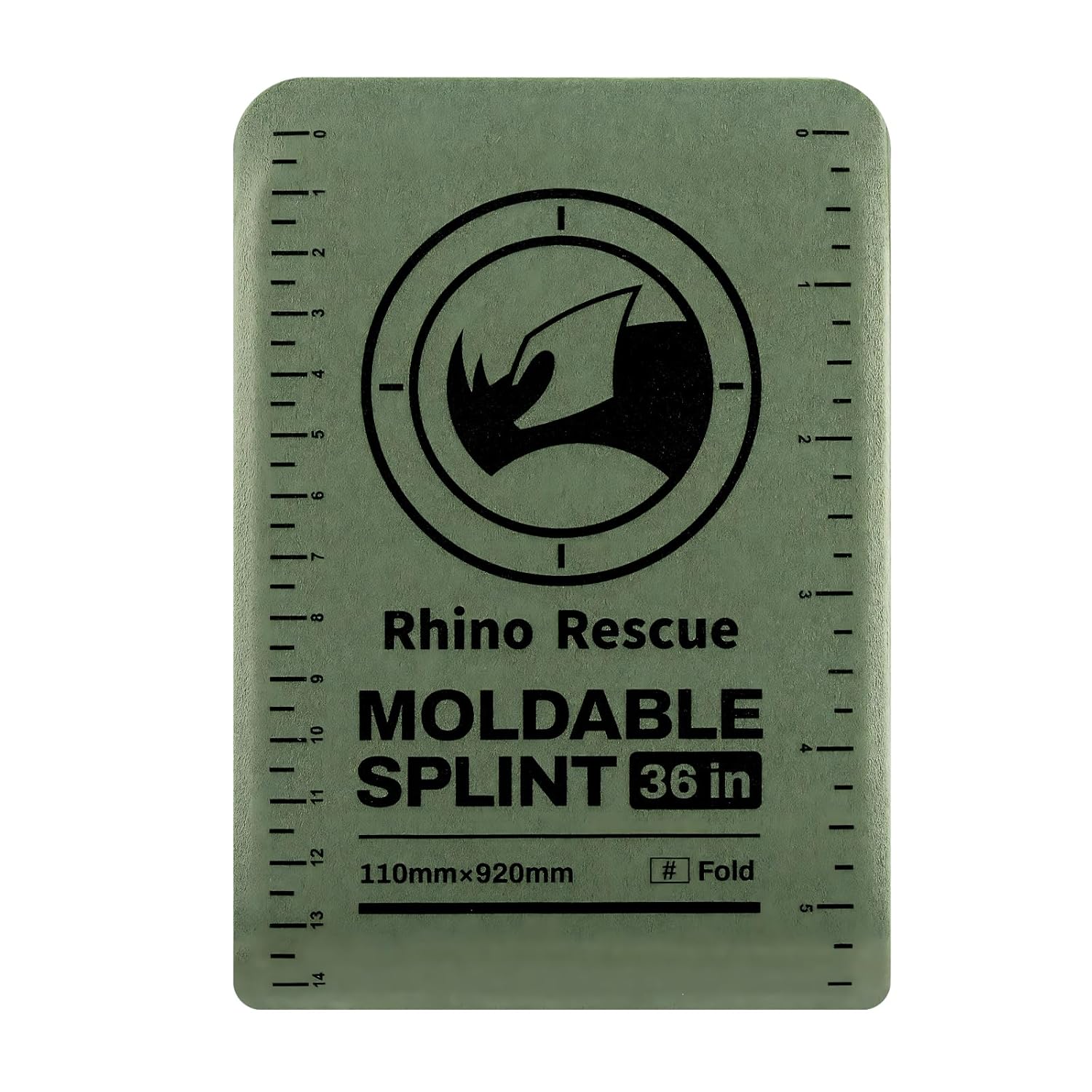 Amazon.com: RHINO RESCUE First Aid Splint 36" X 4.3" Green-Gray, Keep ...