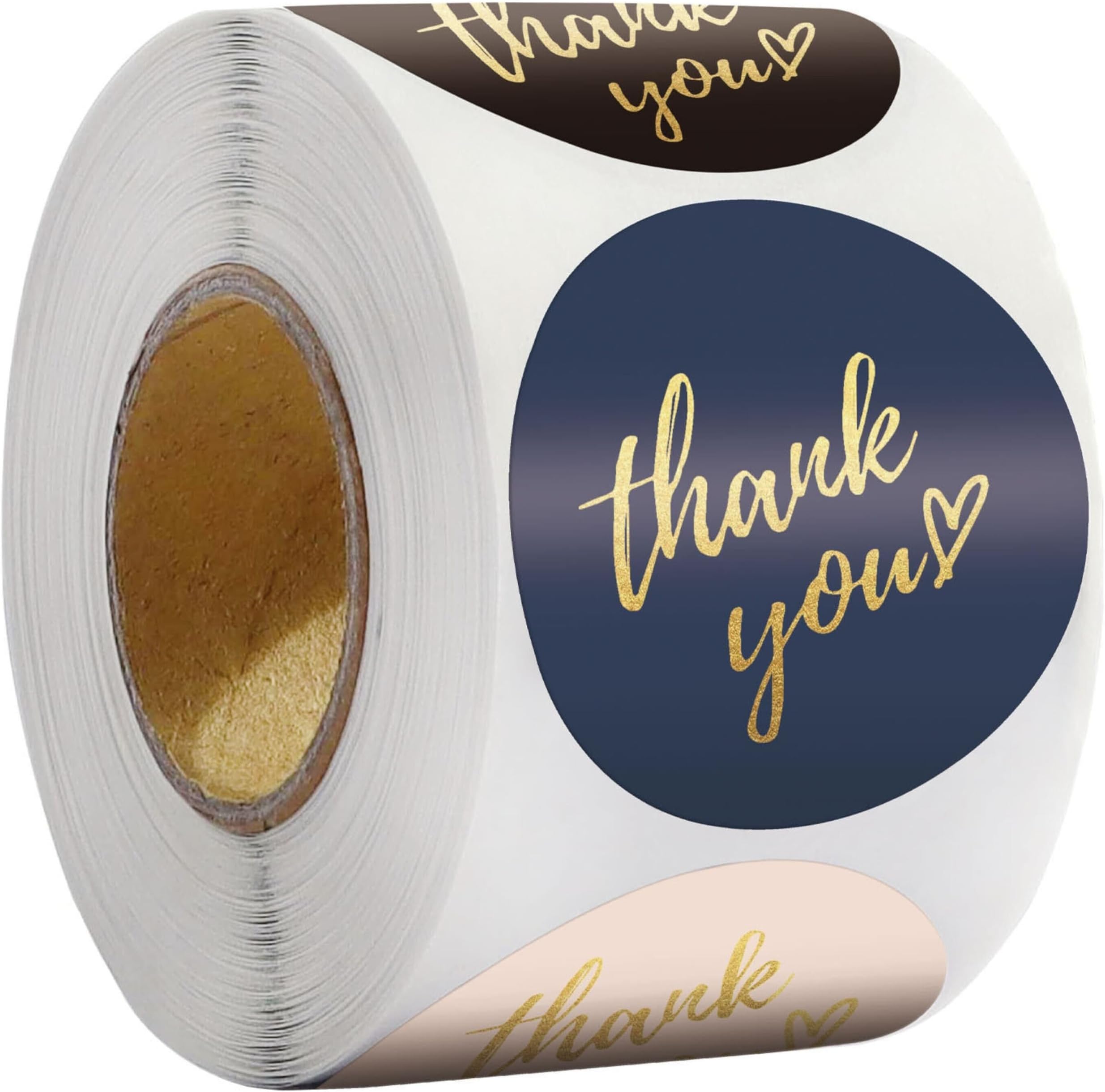 Westwolf Round Thank You Stickers - Multi Color Thank You Stickers Roll ...