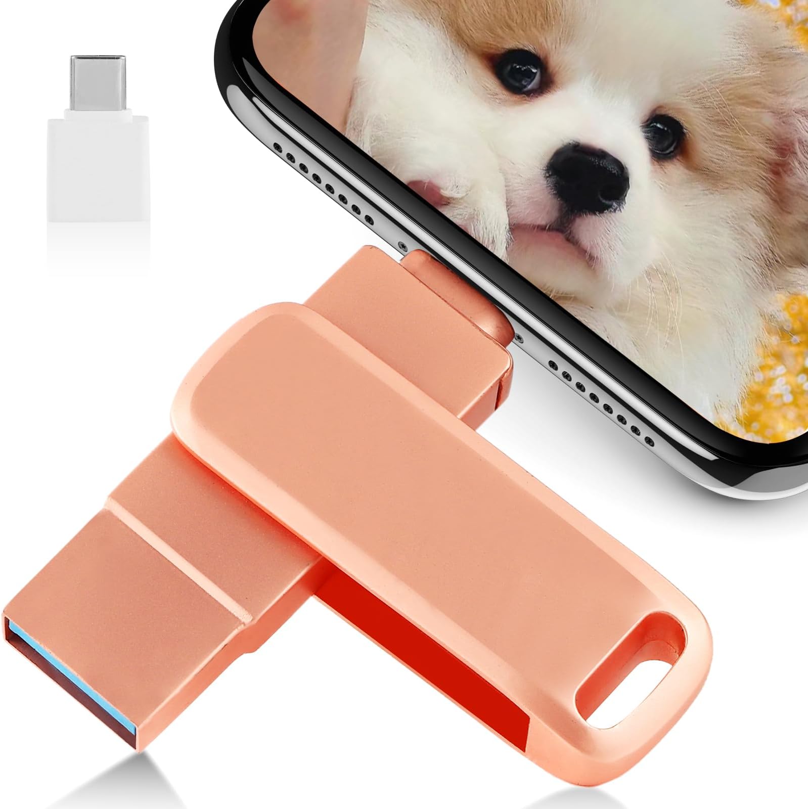 MFi Certified 512GB USB Flash Drives, 512GB USB 3.0 High Speed 4-ni-1 Type-c OTG USB Stick ...