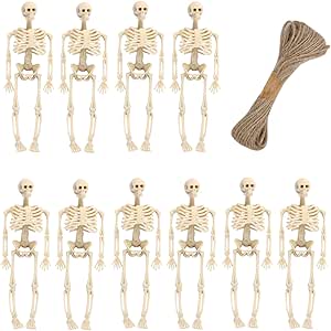 10 PCS Halloween Skeleton Decor, UHOMENY Mini Skeletons for Halloween ...